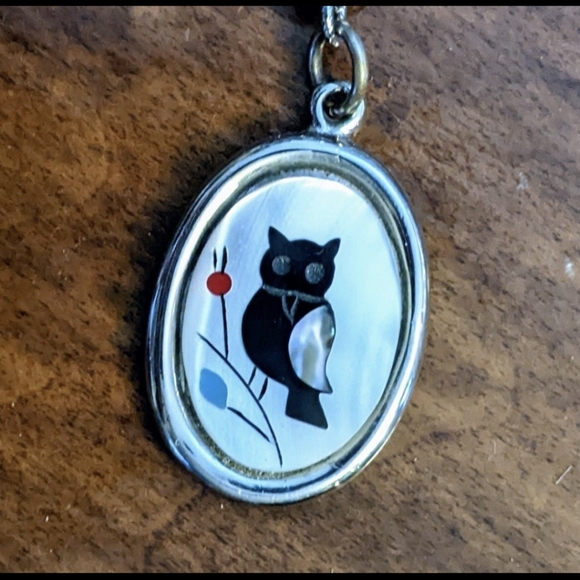 Jewelry | Vintage Inlay Owl Pendant Necklace | Poshmark